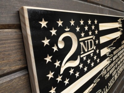 2nd Amendment Wood American Flag | eBay