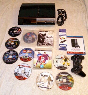 Ps3 bundle. Ps3, 12 games and startup disk, 1 control, av cord, power ...