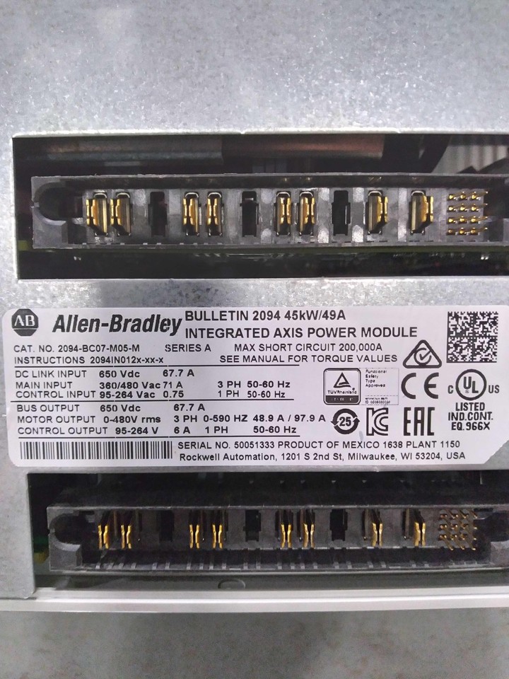 Allen-Bradley 2094-BC07-M05-M Integrated Axis Power/Converter, 45kW | eBay