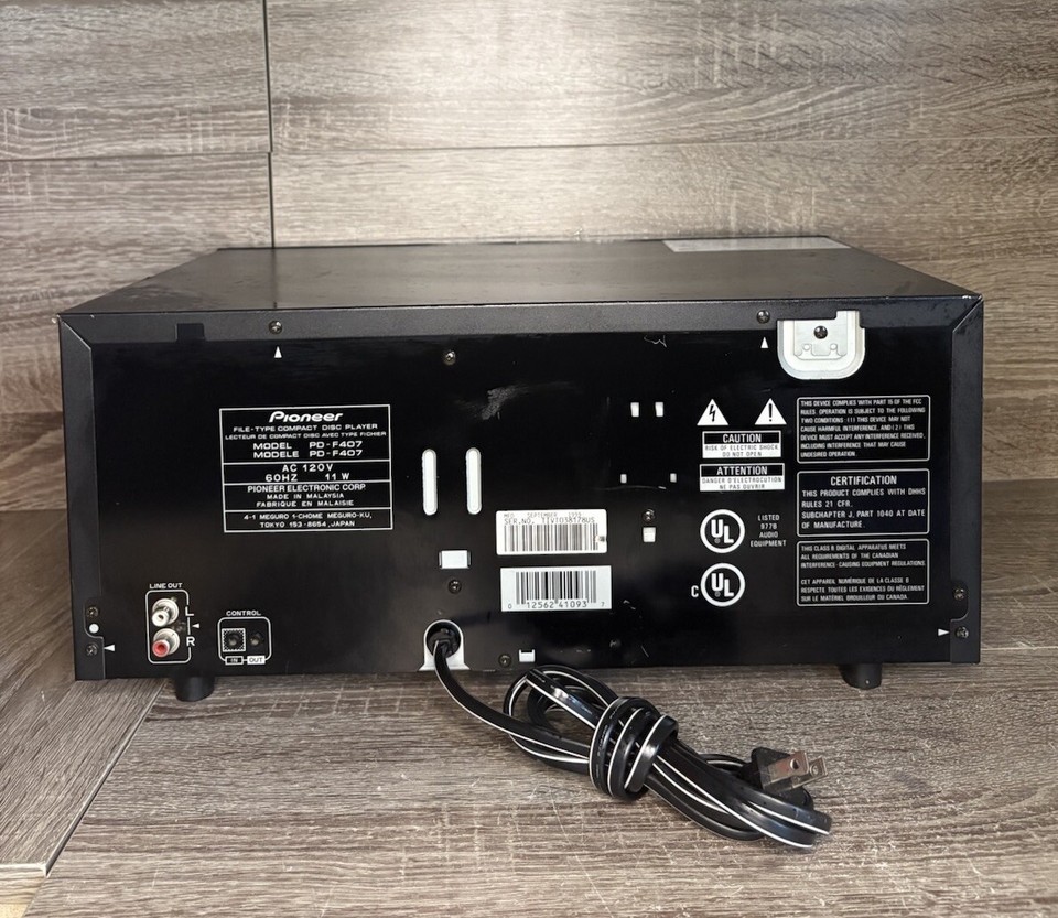 Pioneer PD-F407 - 25 Disc File Type CD Changer Player Compact Disc ...