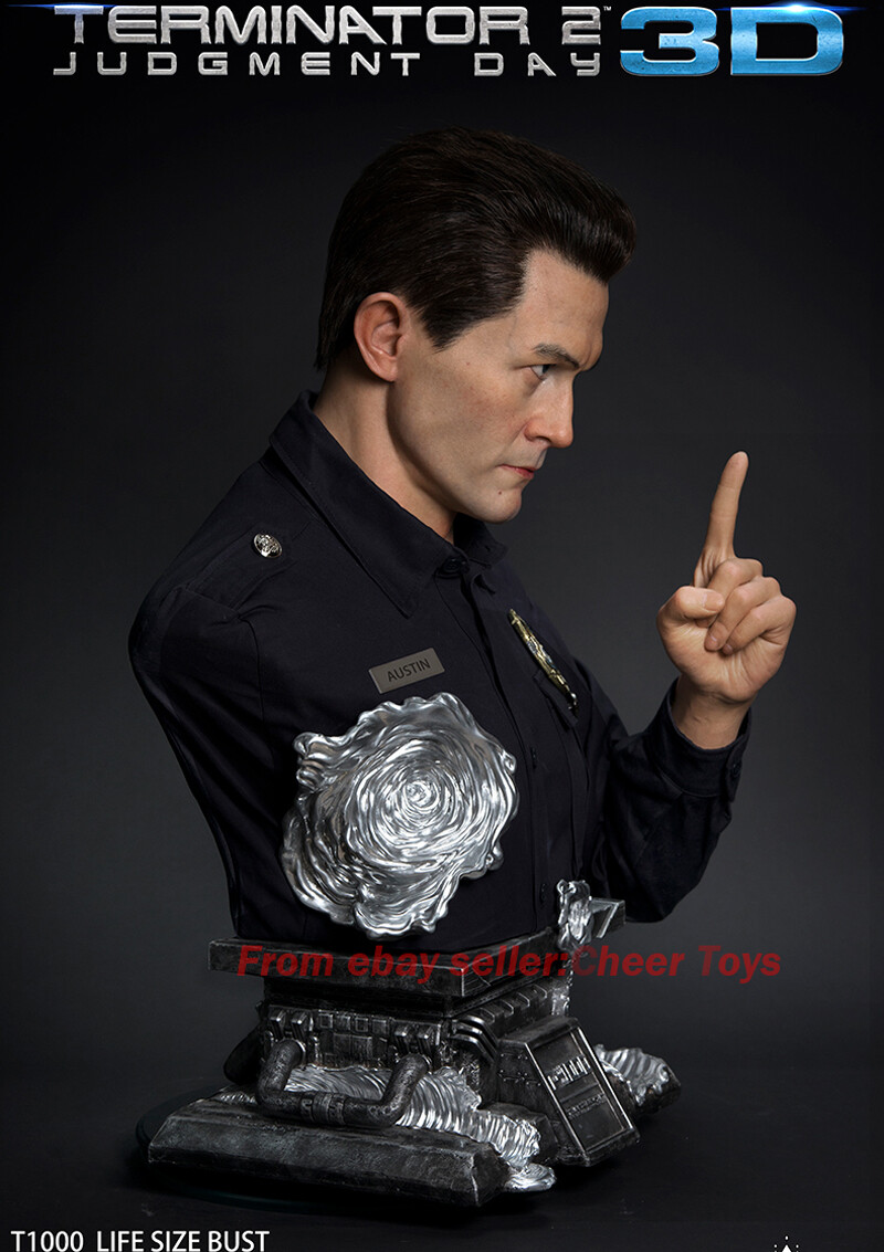 Queen Studios QS 1/1 Terminator T1000 Bust Polystone Statue T-1000 In ...