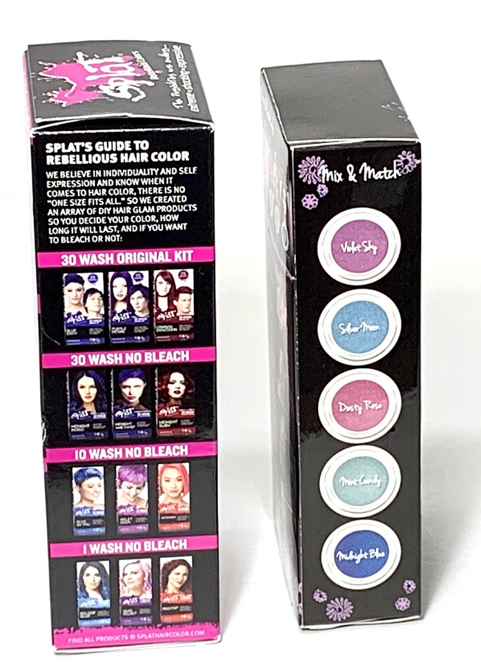 SPLAT Rebellious Colors 10 WASH PINK PRIDE Hair Dye Color +VIOLET SKY ...