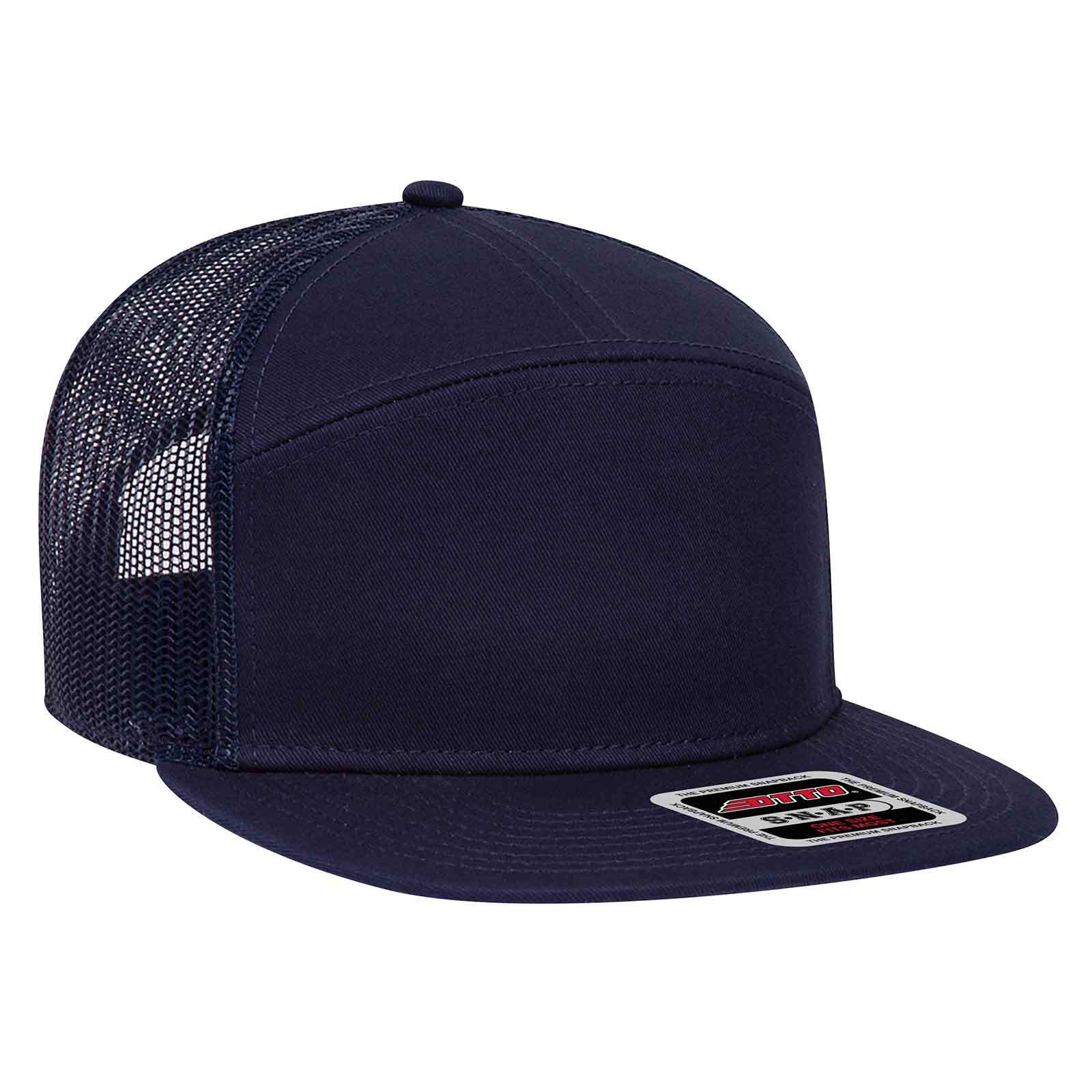 OTTO CAP 172-1298 "OTTO SNAP" Unisex 7 Panel Mesh Back Trucker Snapback ...