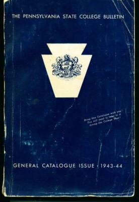 Vintage PENN STATE College Bulletin 1922-1923 Course Catalogue State ...