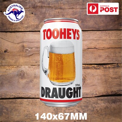 TOOHEYS DRAUGHT STICKER DECAL WHITE CAN | eBay