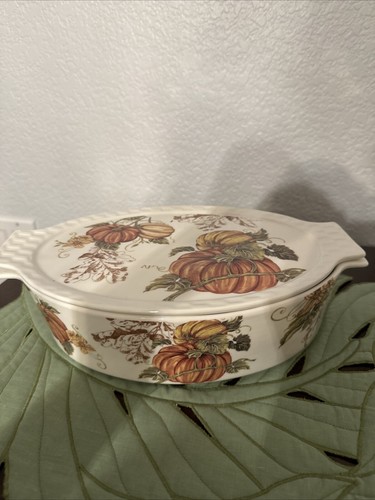 Grace's 1.5 qt Pumpkin Vine Fall 11" Baker Casserole w/ Lid PRISTINE CONDITION | eBay