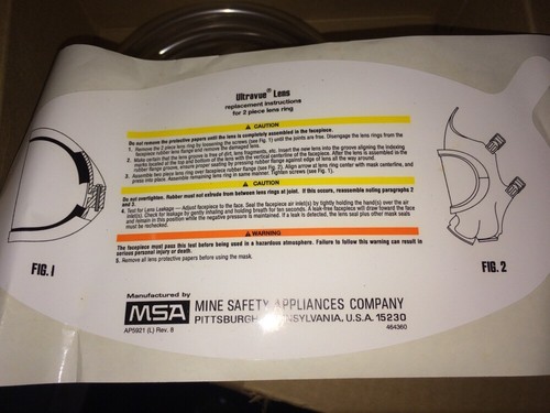 New MSA Ultravue 467451 Respirator Mask Replacement Lense | eBay