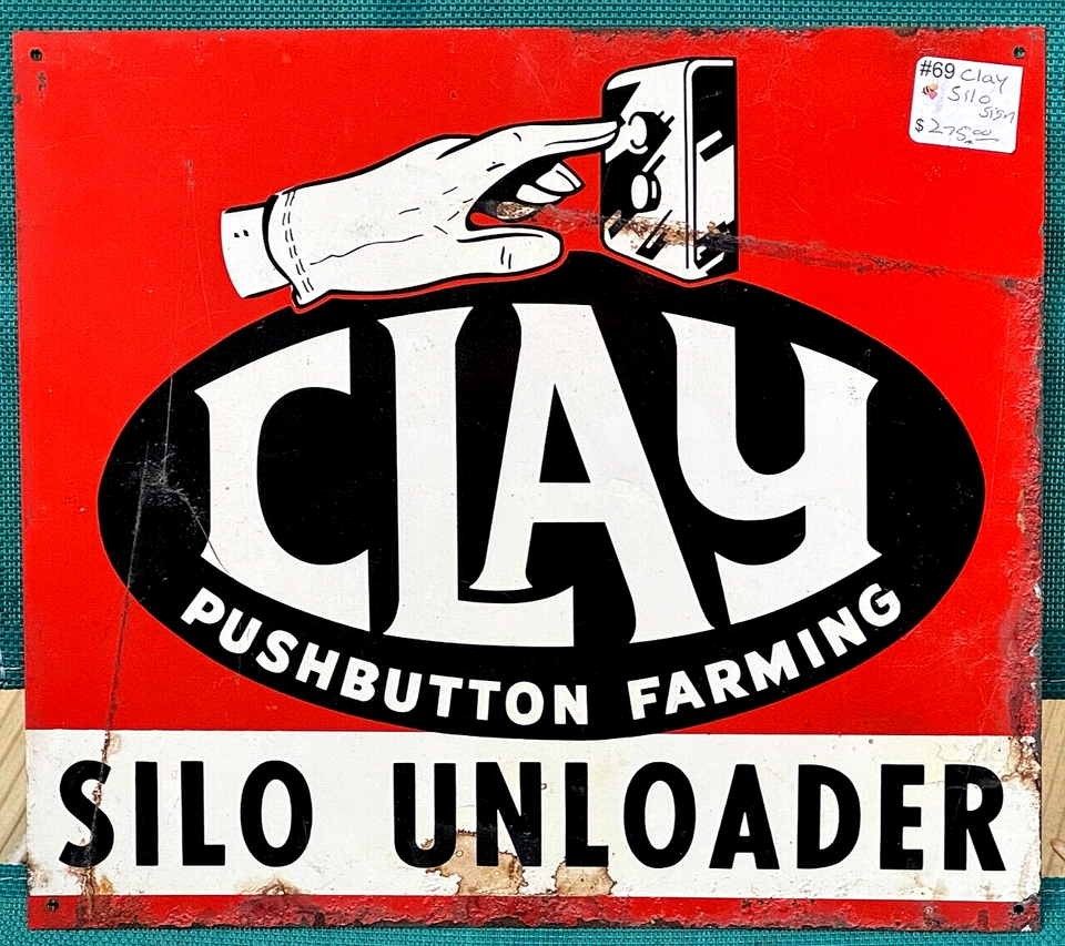 Vintage Original Metal Clay Silo Unloading Farm Corn Feeding equipment ...