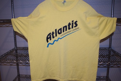 Atlantis Underwater Camera vtg Paper Thin 90s Yellow t shirt Hanes XL ...