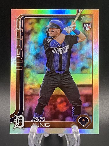 2025 Topps Series 1 Baseball Jace Jung Rainbow Foil #80 RC Tigers | eBay