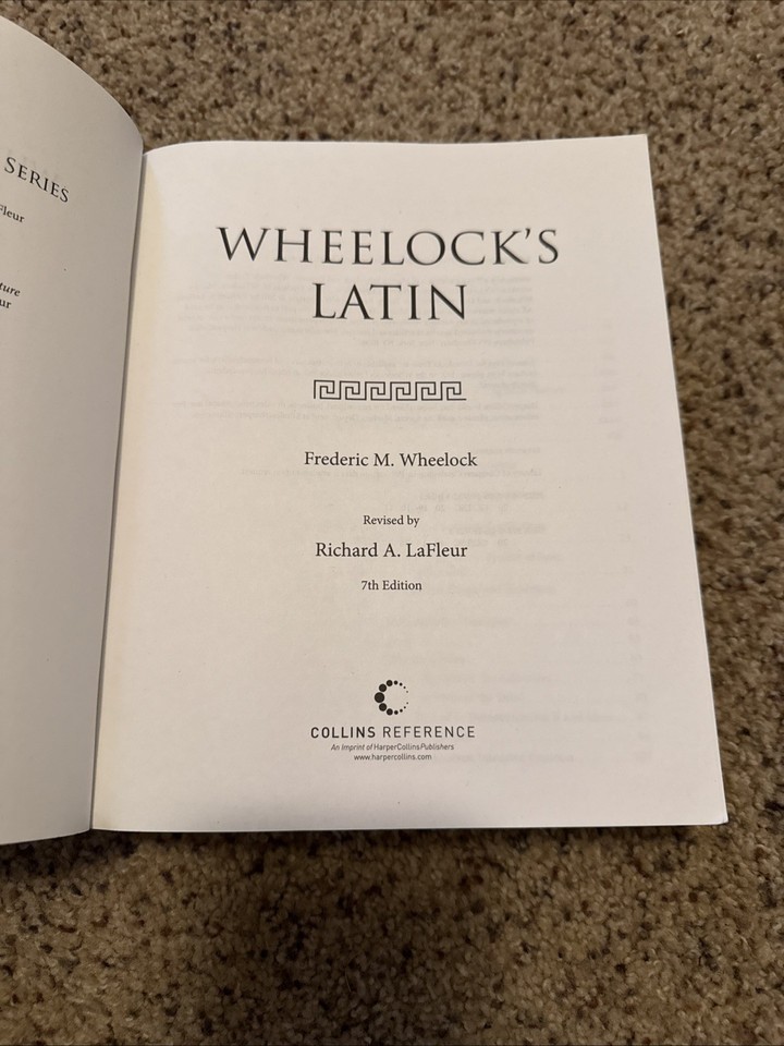 Wheelock's Latin 7th Edition Comprehensive Latin Language Textbook ...