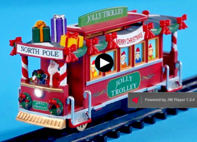 Lemax Jolly Trolley Prelit Animated Musical Christmas Village ...