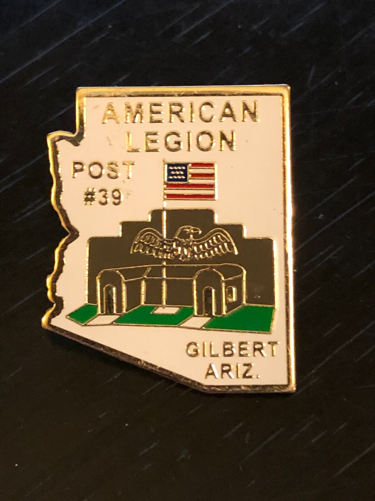 Vintage Collectible Am Legion Gilbert AZ Color Metal Pinback Lapel Pin ...