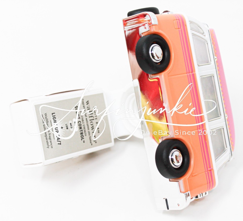 Bath & Body Works Wallflower Plug Diffuser Unit VW Bus Van Pink Orange ...