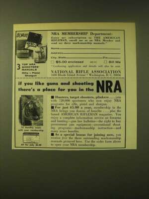 1966 NRA National Rifle Association Ad - If you like guns and shooting ...