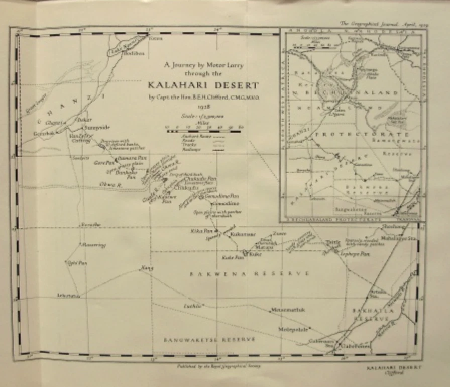 Kalahari Desert In Africa Map