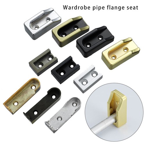 Hanging Rod Holder Closet Hang Support Tube Bracket Clothes Rail ...