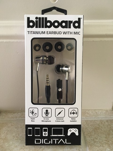 Titanium Earbuds Earphones Mic BILLBOARD Digital Multiple Use Bb611 for ...