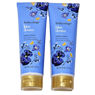 2 Pack Bodycology Blue Denim Body Cream Moisturizing Rich Butter 8oz | eBay