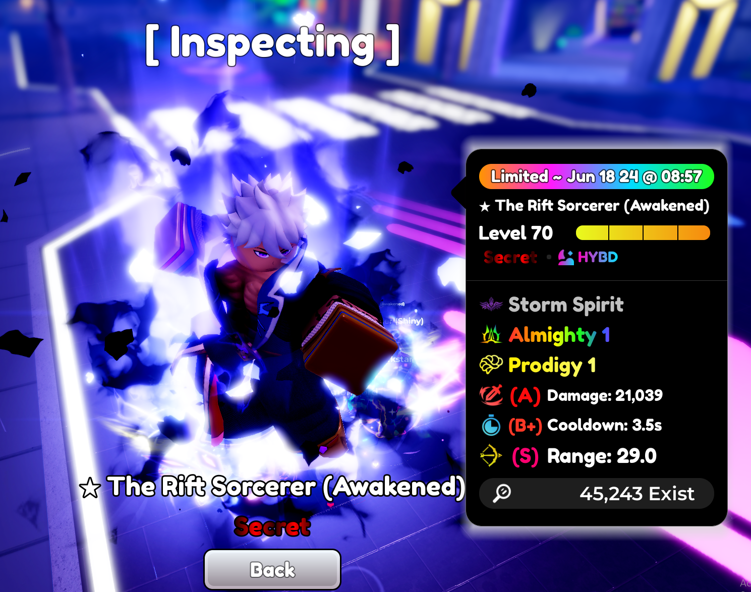 ROBLOX-Anime Defenders DOUBLE TRAIT ALMIGHTY GOJO - DECENT STATS | eBay