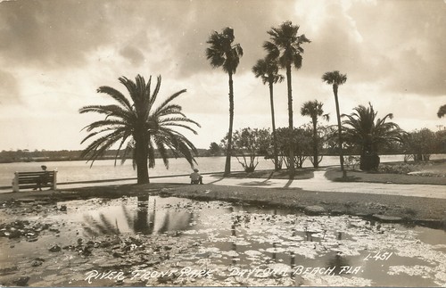 Daytona Beach FL * River Front Park 1947 RPPC L.L. Cook L-451 | eBay