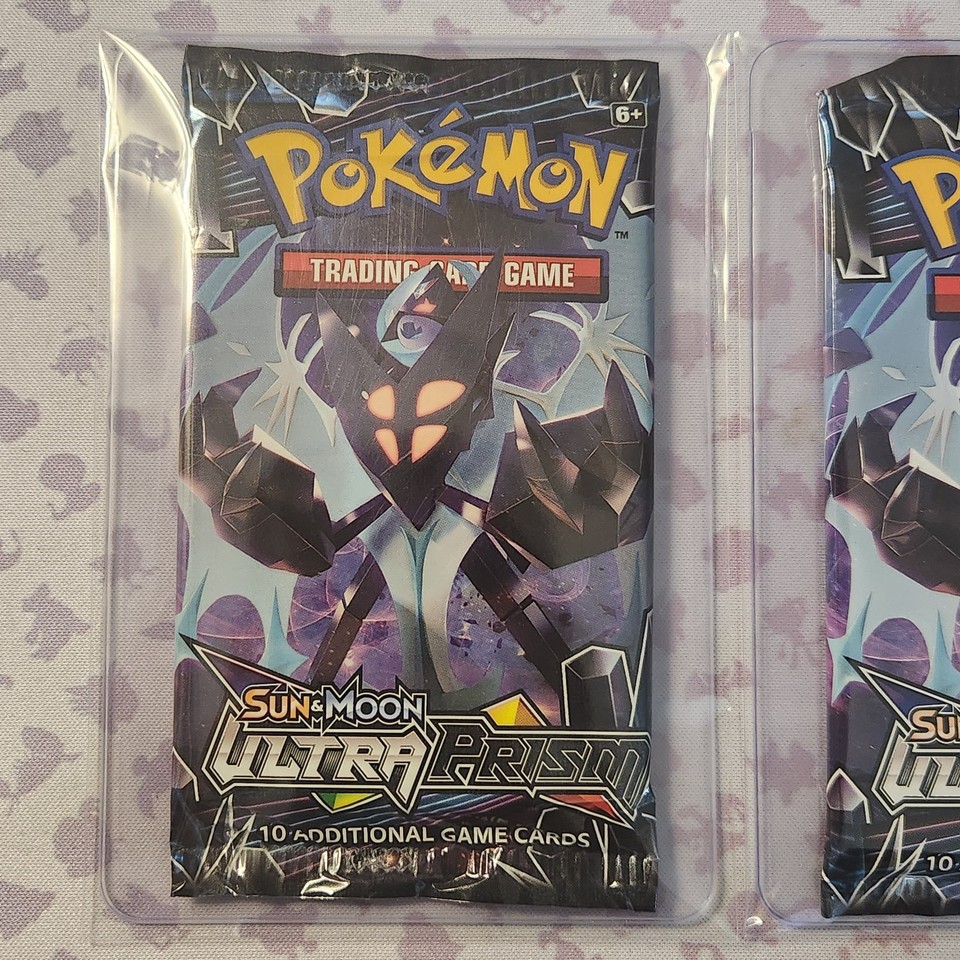 Lot 2 Ultra Prism Booster Pack 2018 Pokemon Sun & Moon In Case Sleeved ...