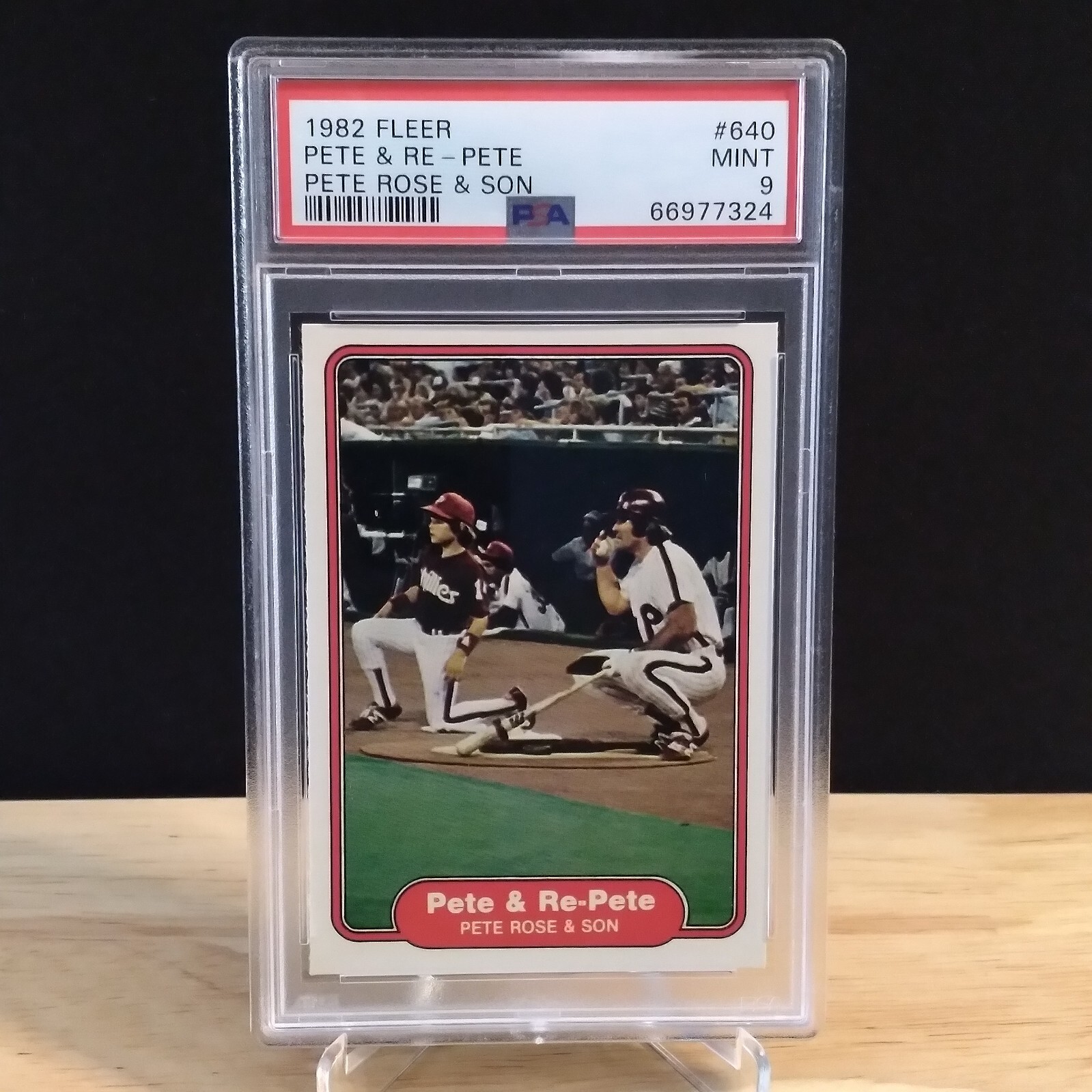 1982 Fleer Pete and Re-Pete Pete Rose Son Baseball Card #640 - PSA MINT ...