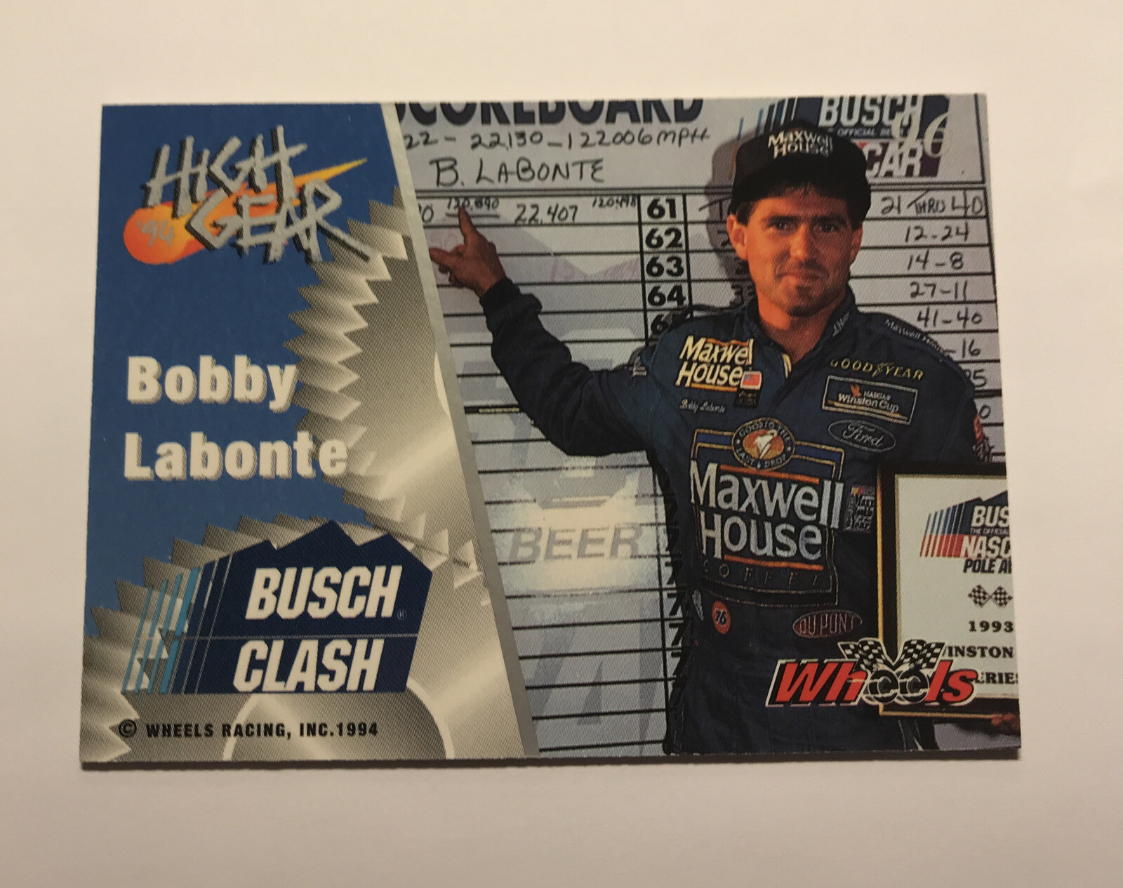 1994 Wheels High Gear - Busch Clash #96 Bobby Labonte for sale online ...