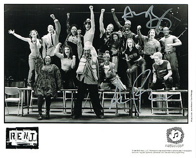 Anthony Rapp Adam Pascal Signed RENT 1996 Press Kit 8x10 Photo COA | eBay
