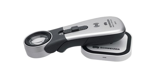 SCHWEIZER Loupe à main à éclairage Tech-Line induction agrandissement ...