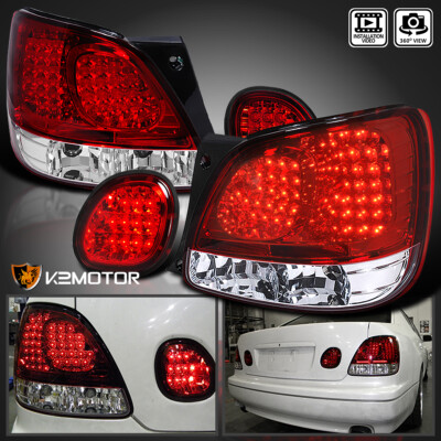 Red/Clear Fits 98-05 Lexus GS300 GS400 GS430 LED Rear Tail+Trunk Lamp ...