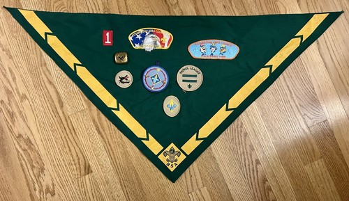 Lot BSA Boy Scouts scarf and 7 patches: shoulder, patrol | eBay