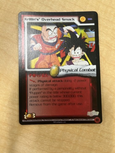 Dragon ball Z Ccg Tcg Promo Krillin's OVERHEAD Smack TR1 DBZ Card WGS ...