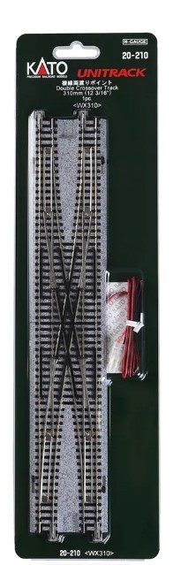 【2 SET】Kato N Gauge 20-210 310mm 12-3/16" Double Crossover Switch Track ...