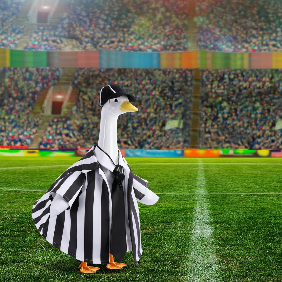 4 Pcs/Set Referee Porch Goose Outfits, Lawn Goose Statue Referees ...