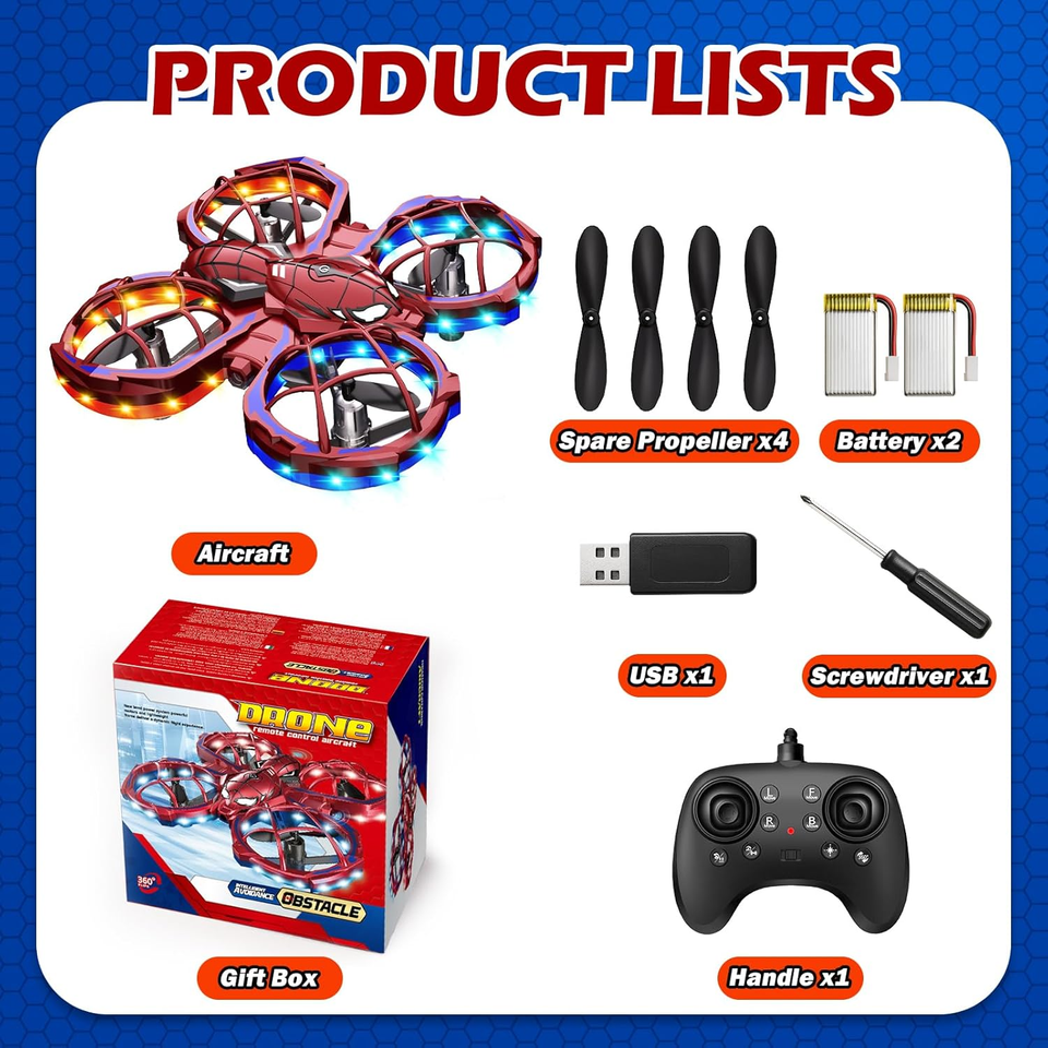 Spider Mini Drones for Kids, RC Drone with Beginners, Spider Toys for 3 ...