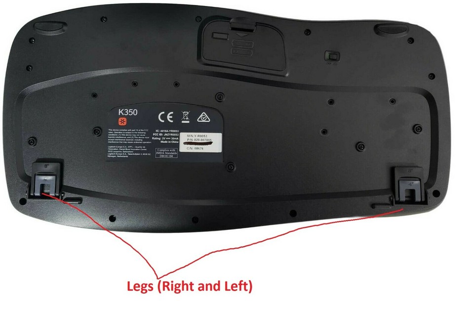 Logitech K350 Wireless Keyboard Replacement Key Button Part 820-002546 ...