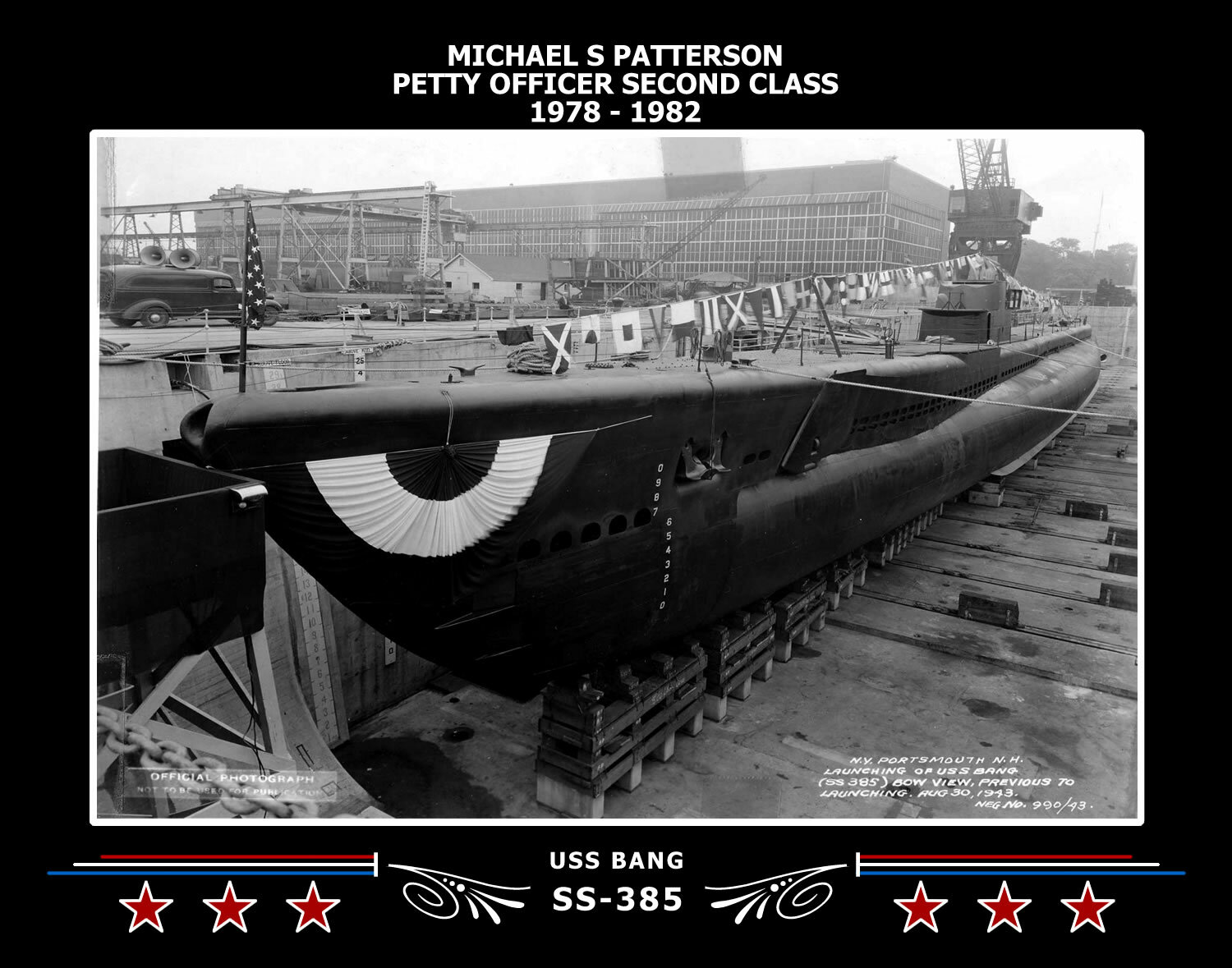 Navy Emporium USS Bang SS-385 Canvas Photo Print 190SS385 | eBay