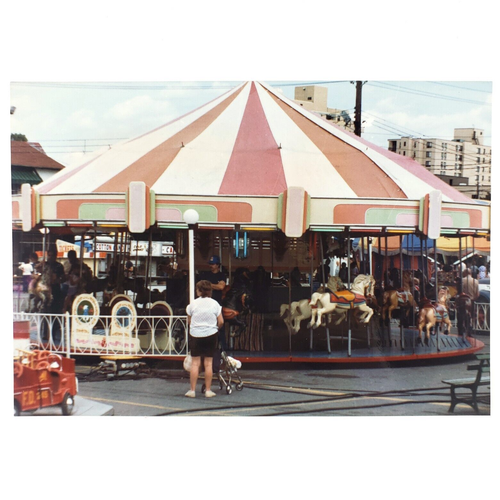 Carousel Merry-Go-Round Photo 1980s Carnival Amusement Park Ride ...