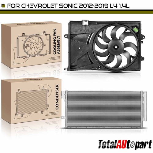 New A/C Condenser & Cooling Fan Assembly Kit for Chevrolet Sonic 2012 ...