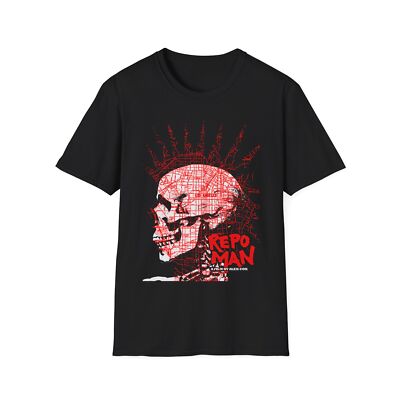 repo man skull punk in red tshirt | eBay