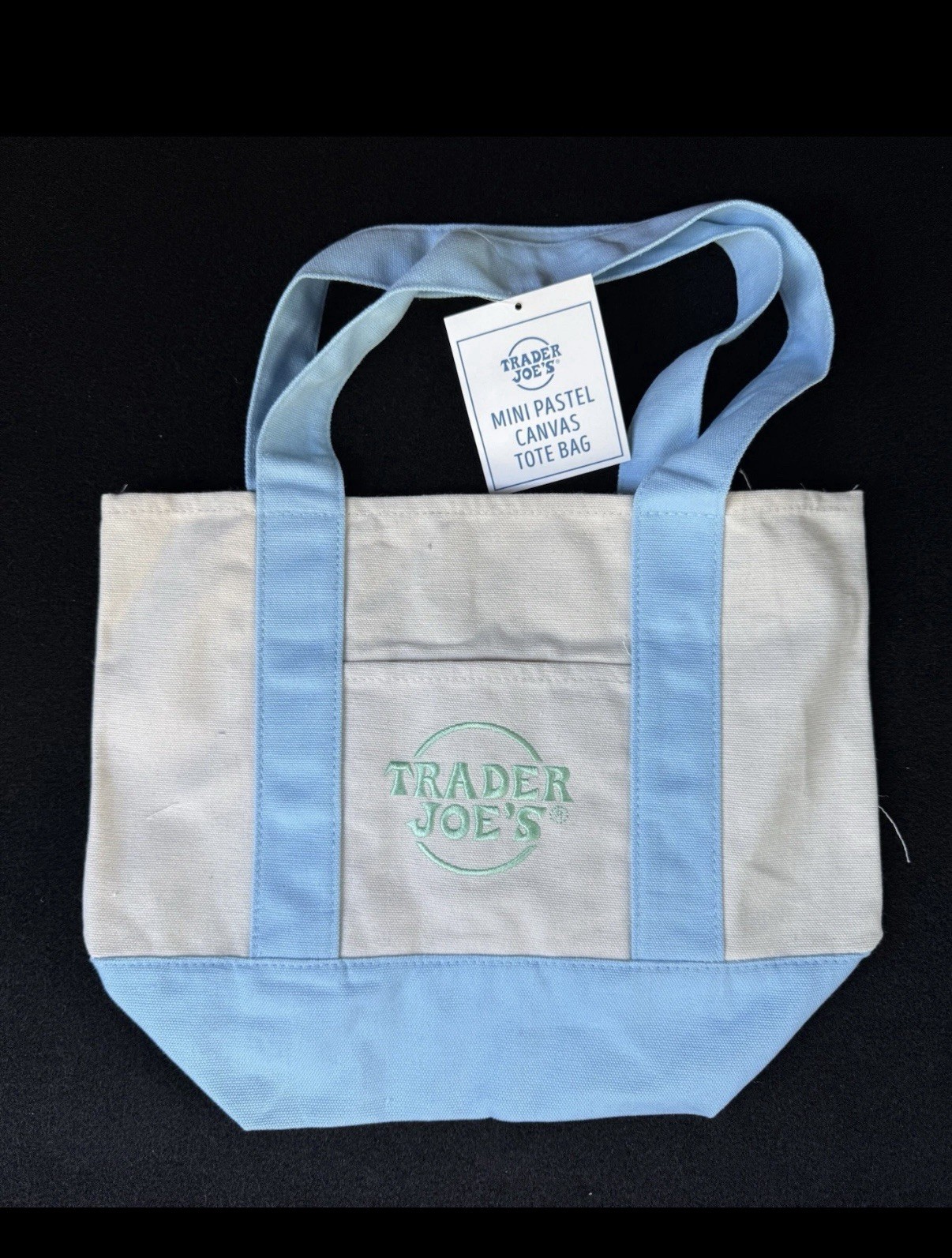 Trader Joes Pastel Canvas Mini Tote Bag | eBay
