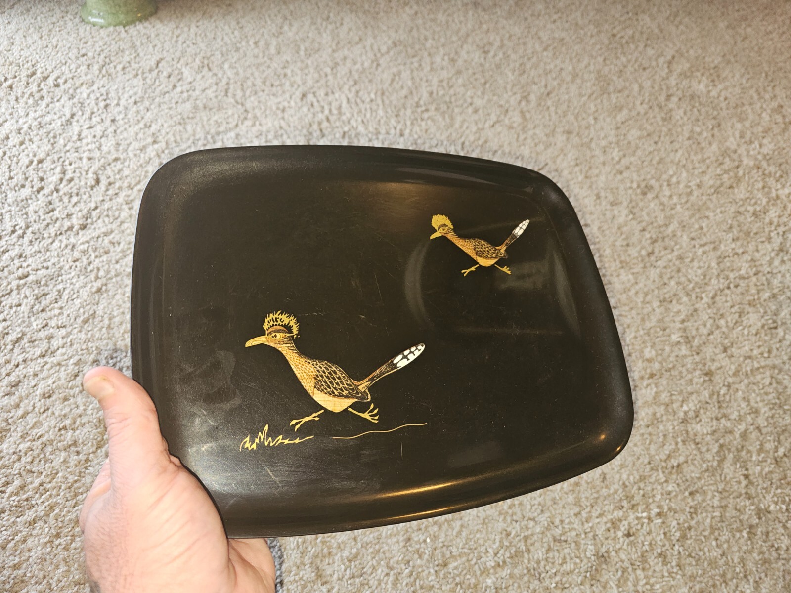 Vintage Mid Century Couroc Roadrunner Bar Cocktail Serving Tray 13" | eBay