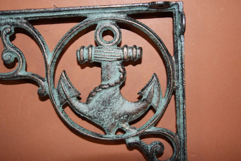 NAUTICAL Anchor Shelf Bracket,Mariners decor,beach decor,boats, gifts B ...