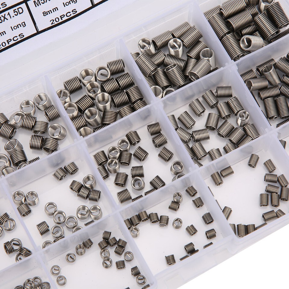 300pcs Threaded Insert Kit Tool Set Stainless Steel Thread Repairing ...