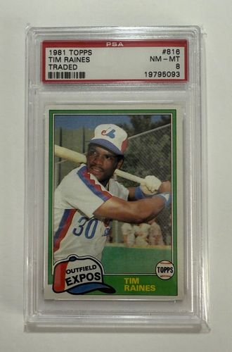 1981 Topps Traded Tim Raines #816 Rookie RC PSA 8 NM-MT | eBay