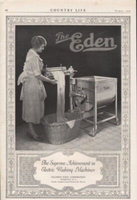 1923 GILLESPIE EDEN WRING CLOTHES WASH MACHINE DECOR LAUNDRY PATERSON ...