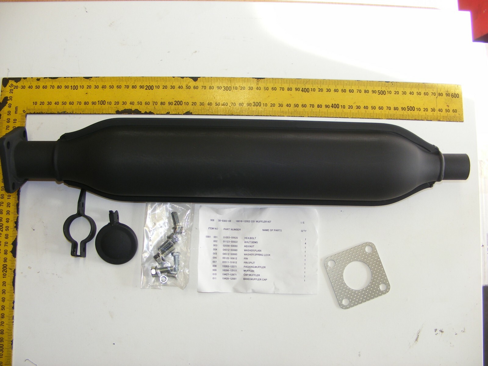 Genuine Kubota Exhaust muffler Kit D1505 D1105 D950 D850 D722 Z482 Only ...