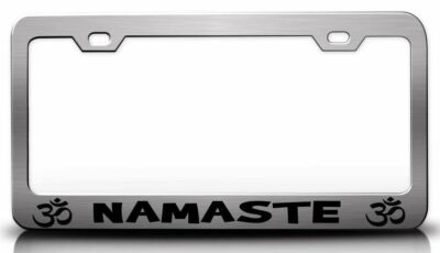 NAMASTE Namaste Steel License Plate Frame | eBay