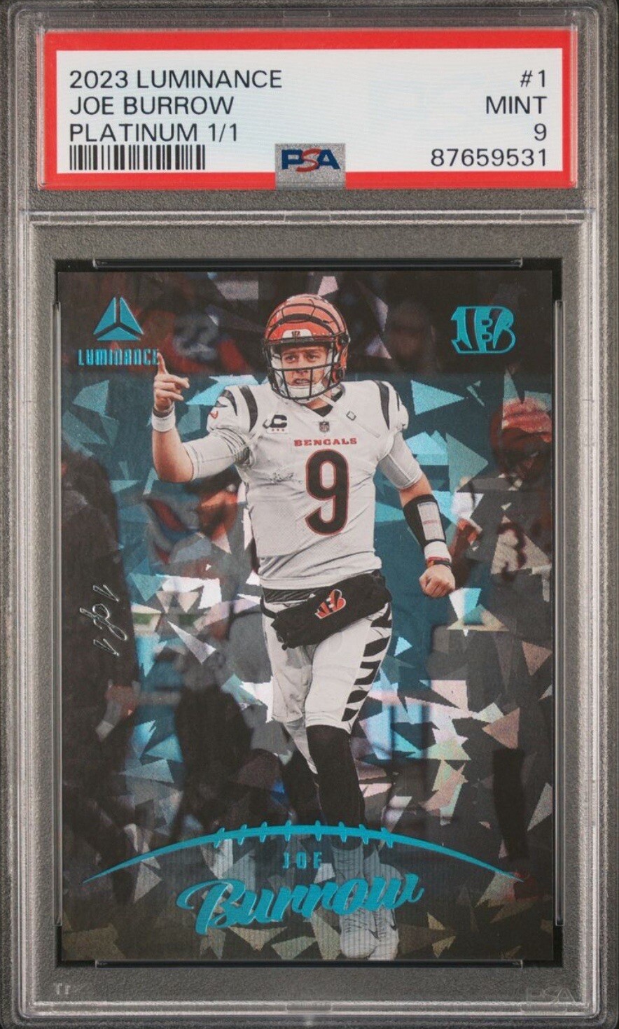 2023 Luminance Football Joe Burrow Platinum 1/1 PSA 9 POP 1 | eBay